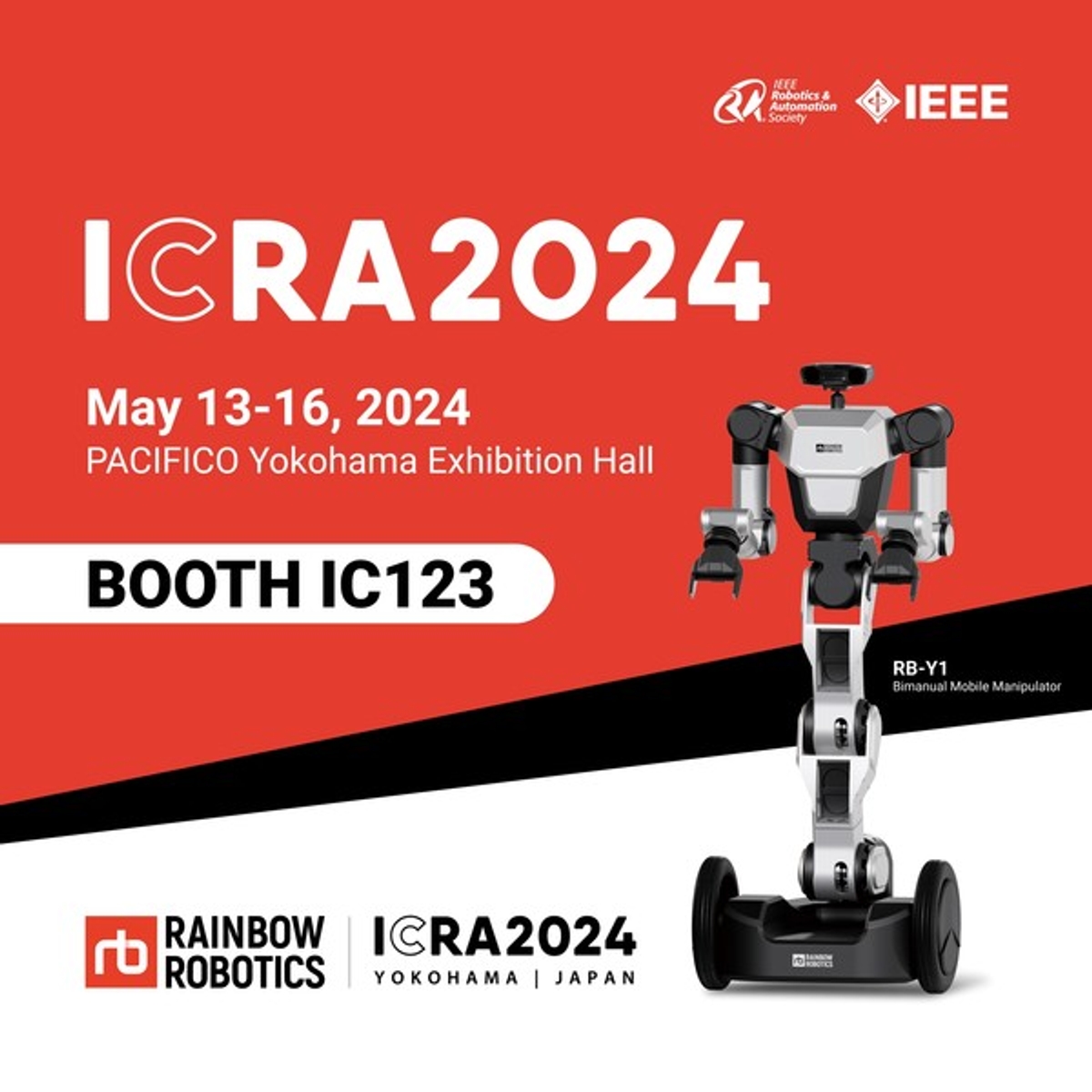 레인보우로보틱스, 日 ICRA 2024 참가…이동형 양팔로봇 ‘RB-Y1’ 해외 첫 선